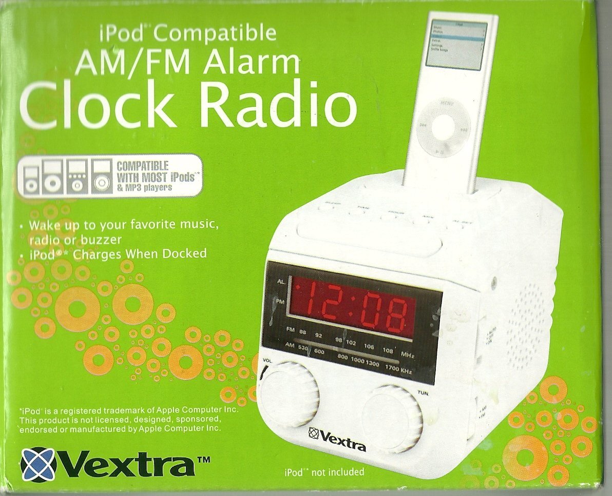 Vextra AM/FM iPod Compatible Clock Radio free image download