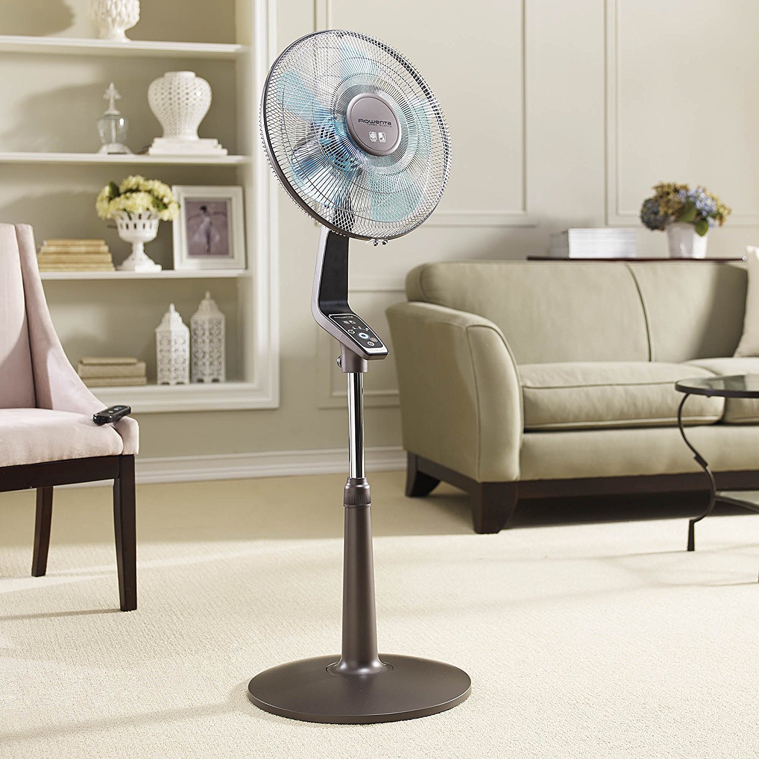 Rowenta VU5551 Turbo Silence Oscillating 16-Inch Stand Fan Powerful and ...