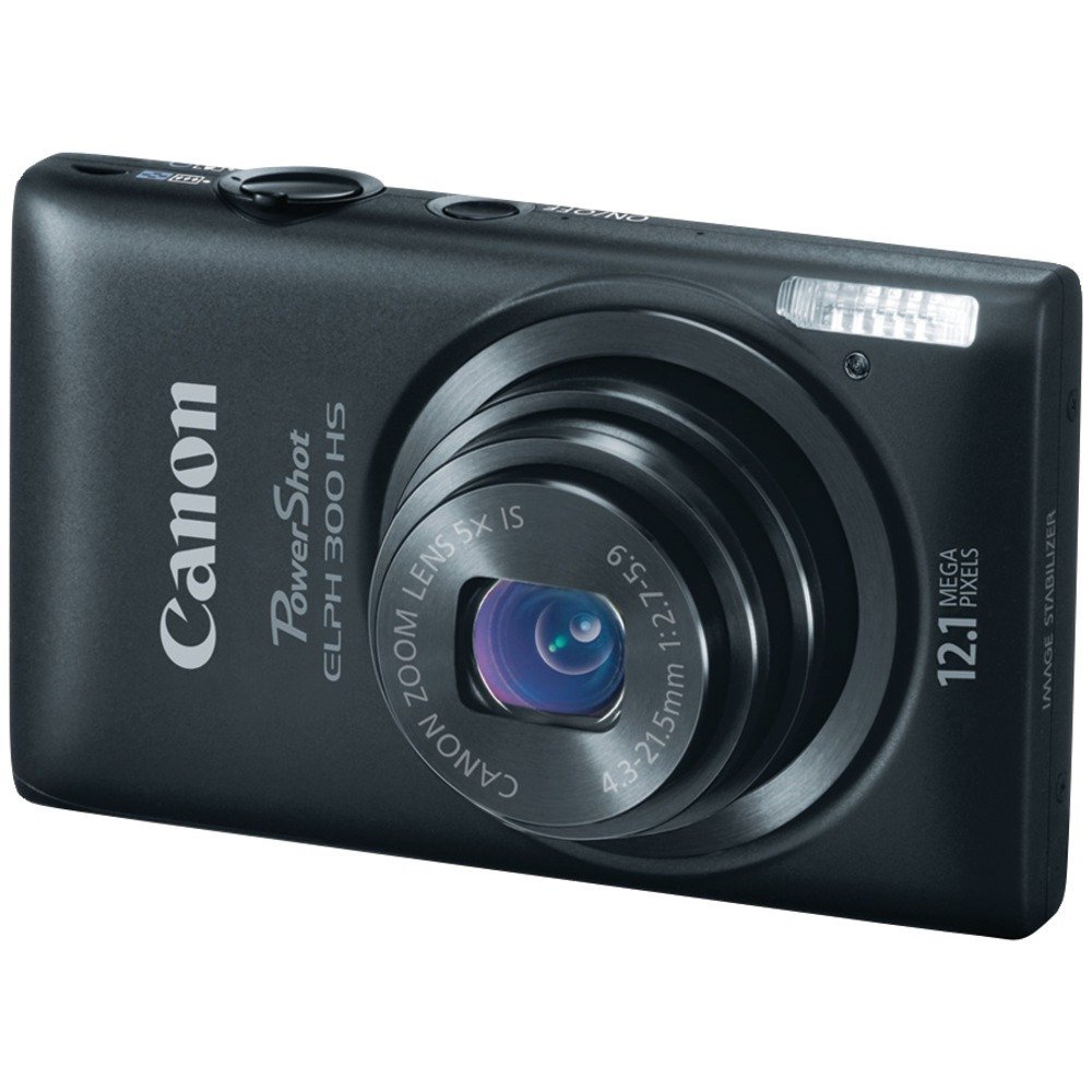 Canon PowerShot ELPH 300 HS 12.1 MP Digital Camera (Black) N9 free ...