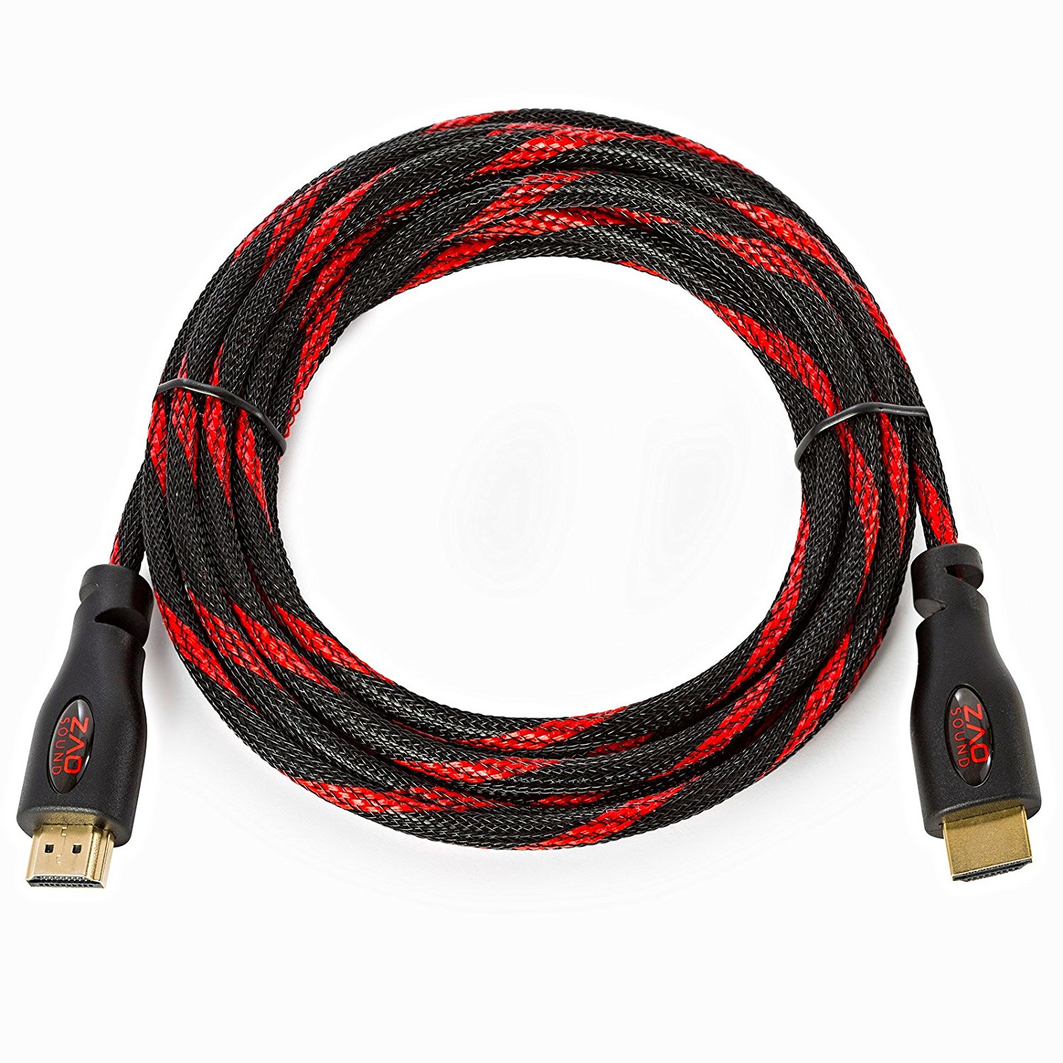 BAM Braided HDMI Cable with Gold Plated Connectors, 10-Feet, 3-Pack N5 ...