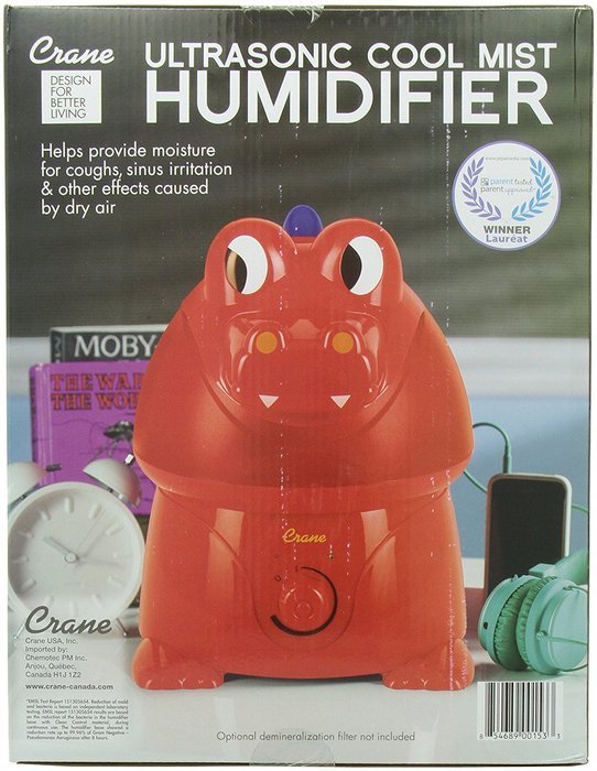 Crane Adorable Ultrasonic Cool Mist Humidifier with 2.1 Gallon Output ...