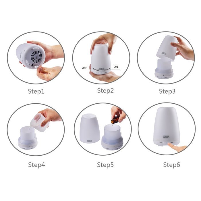 BTUP Essential Oil Diffuser For Ultrasonic Air Humidifier With ...