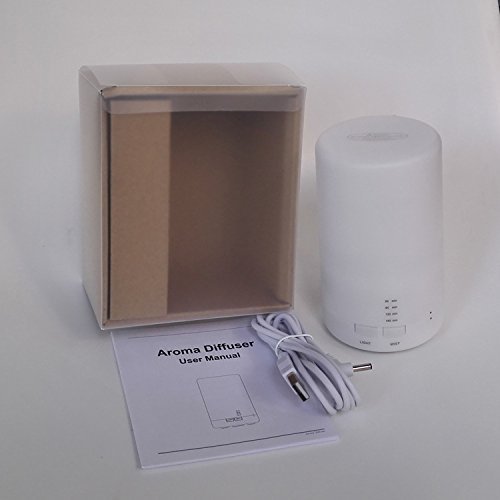 90 Points 70 ml USB Charged LED Essential Oil Diffuser, Portable Aroma Humidifier with 3 Timer ...