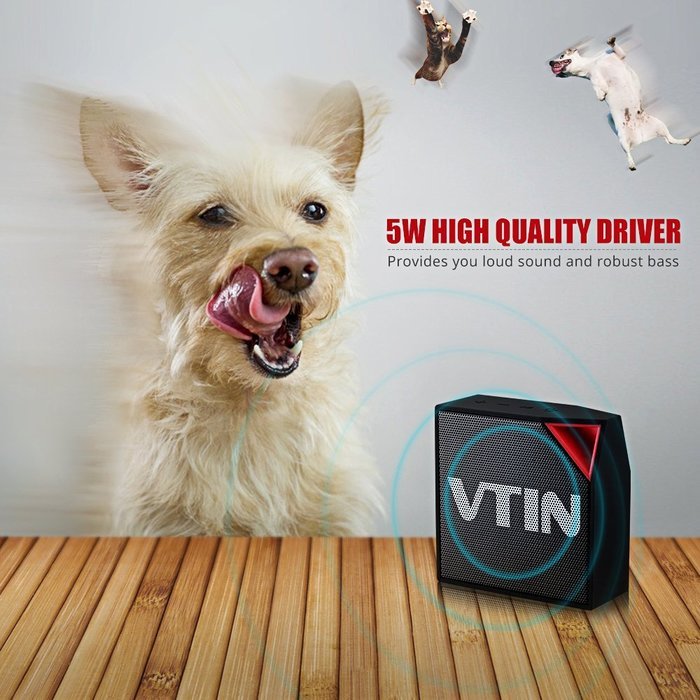 Vtin 5w Wireless Portable Speaker Built-in Mic with 8 Hours ...