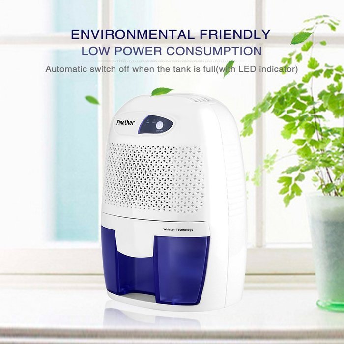 Finether 500ml Mini Energy Saving Air Dehumidifier Portable for Living ...