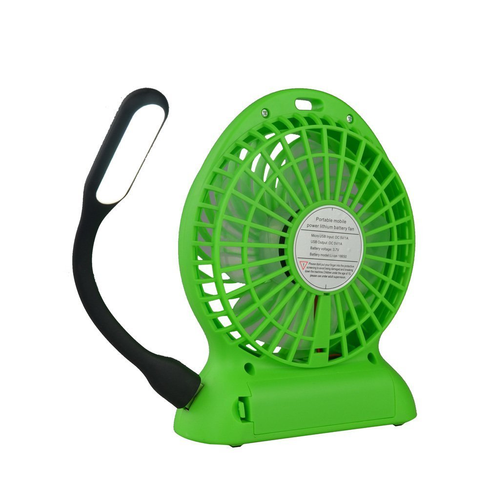 Baaaq Mini USB 3 Speeds Rechargeable Portable Table Fan with Emergency ...