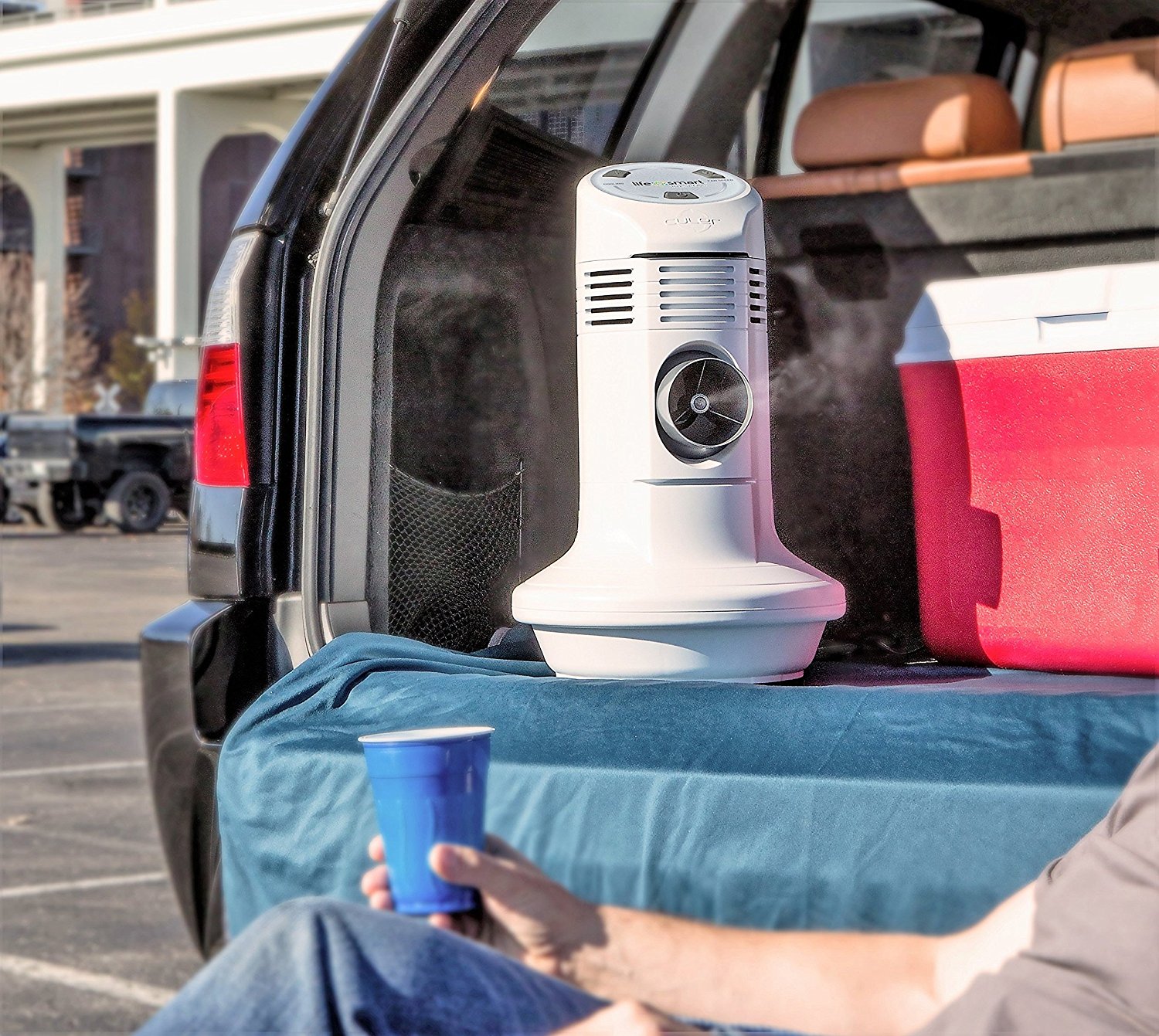 Lifesmart EZcool Single Port Indoor/Outdoor Portable Air Cooler for 250 ...