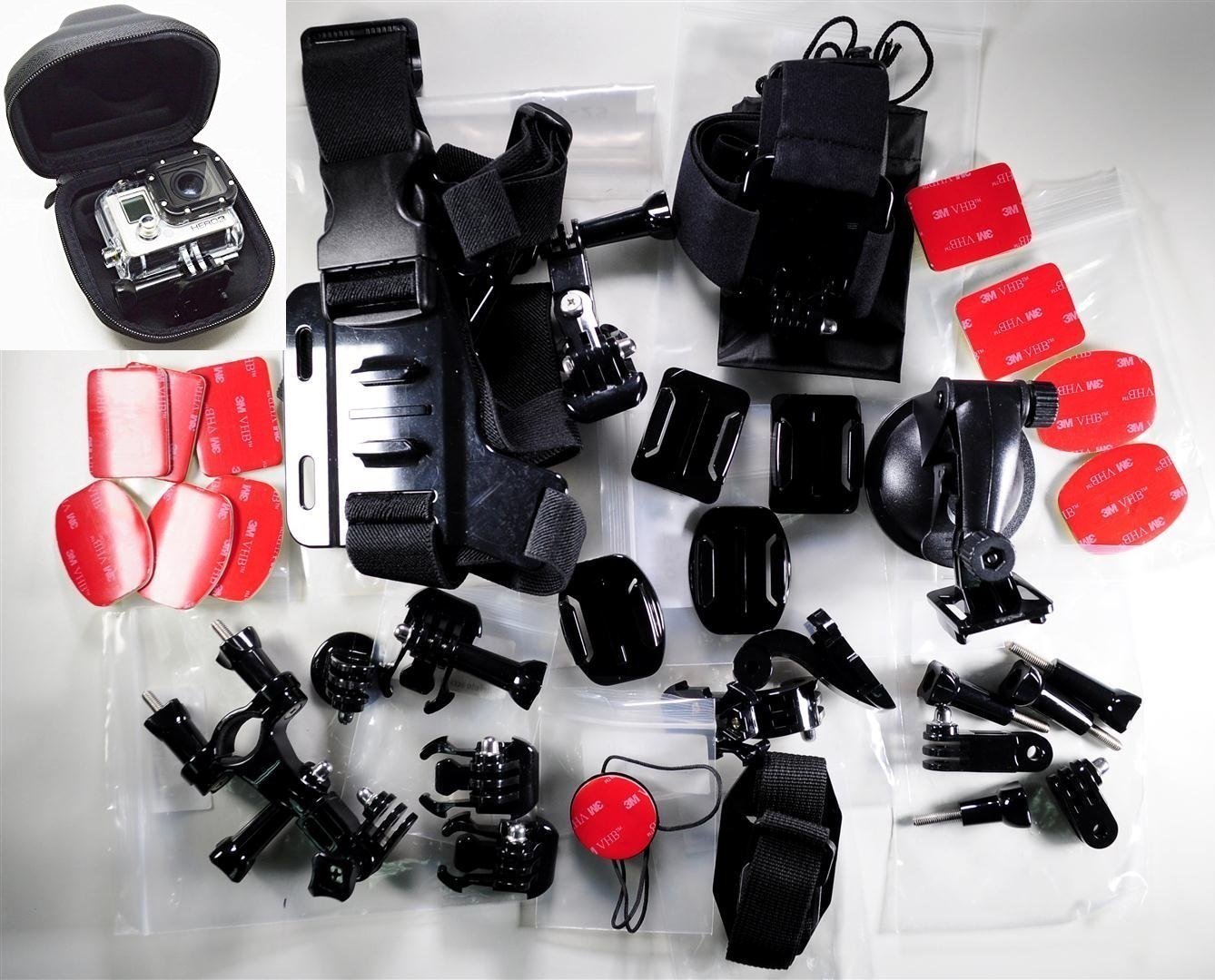 ProGear GoPro 43 Accessories Mount Bundle With Hard Shell Carrying Case ...