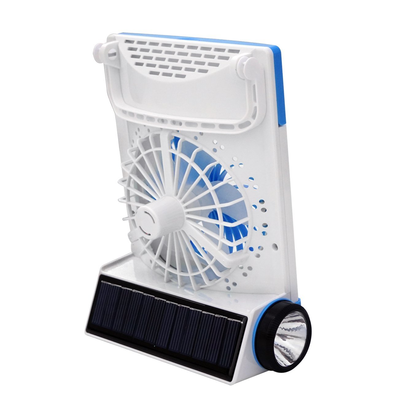 Solar Power Rechargeable 4 Blade Vent Fan Cooling for Home Office Car ...