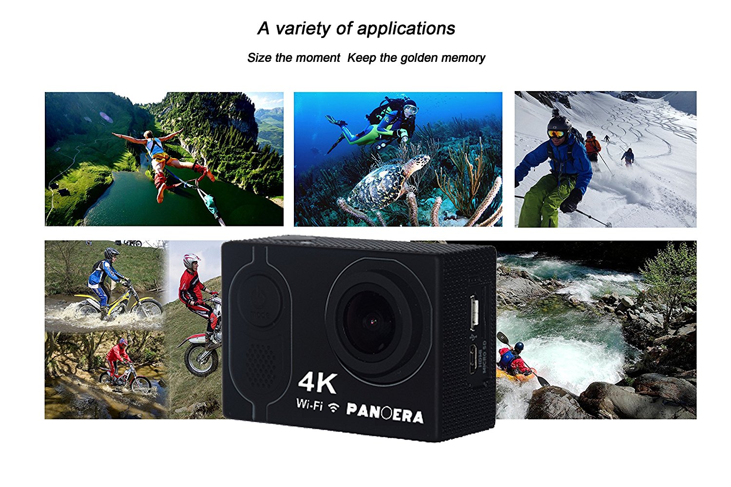 Panoera Z10 4K UltraHD SONY IMX117CQT CMOS Sensor Waterproof action ...