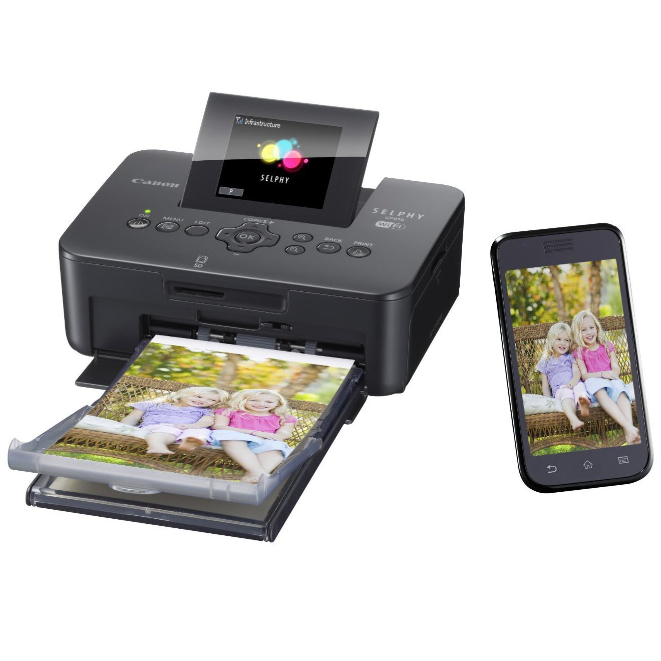 Canon SELPHY CP910 Black Portable Wireless Compact Photo Color Printer ...