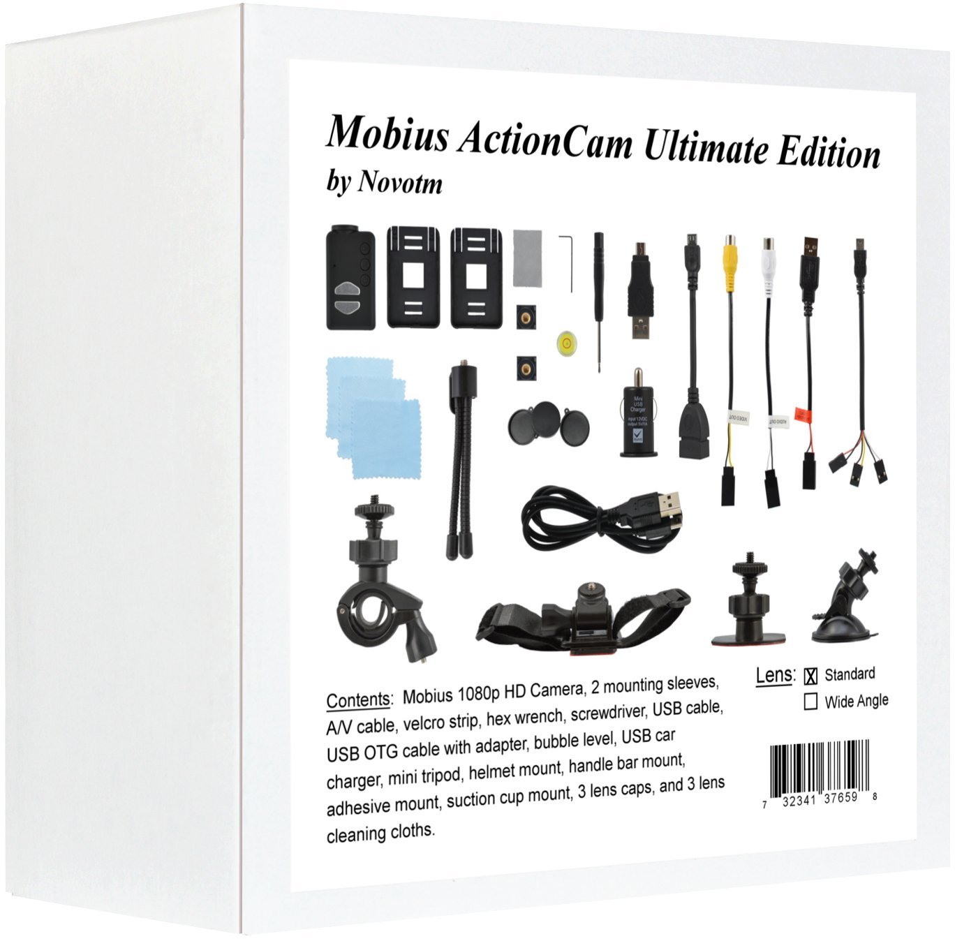 1080p Mobius ActionCam HD Camera Ultimate Edition (V3 / 820 mAh / Lens ...