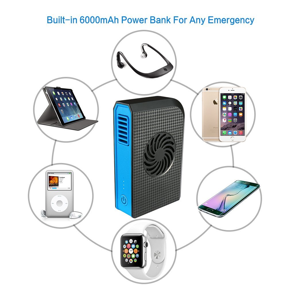 Portable Power Bank Fan Skyocean Mini Rechargeable Personal Fan with ...