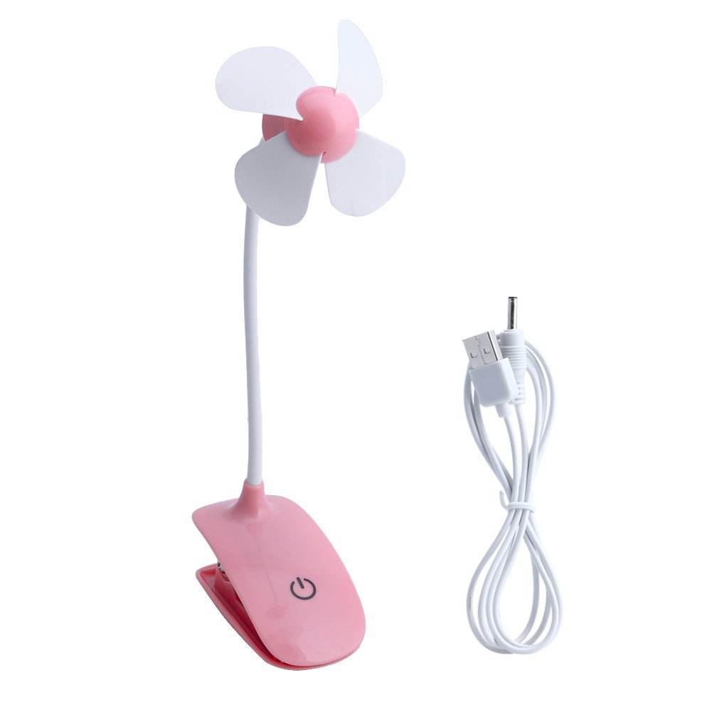 Kocome USB Clip on Fan Rechargeable Battery Home Office Desk Table Crib ...