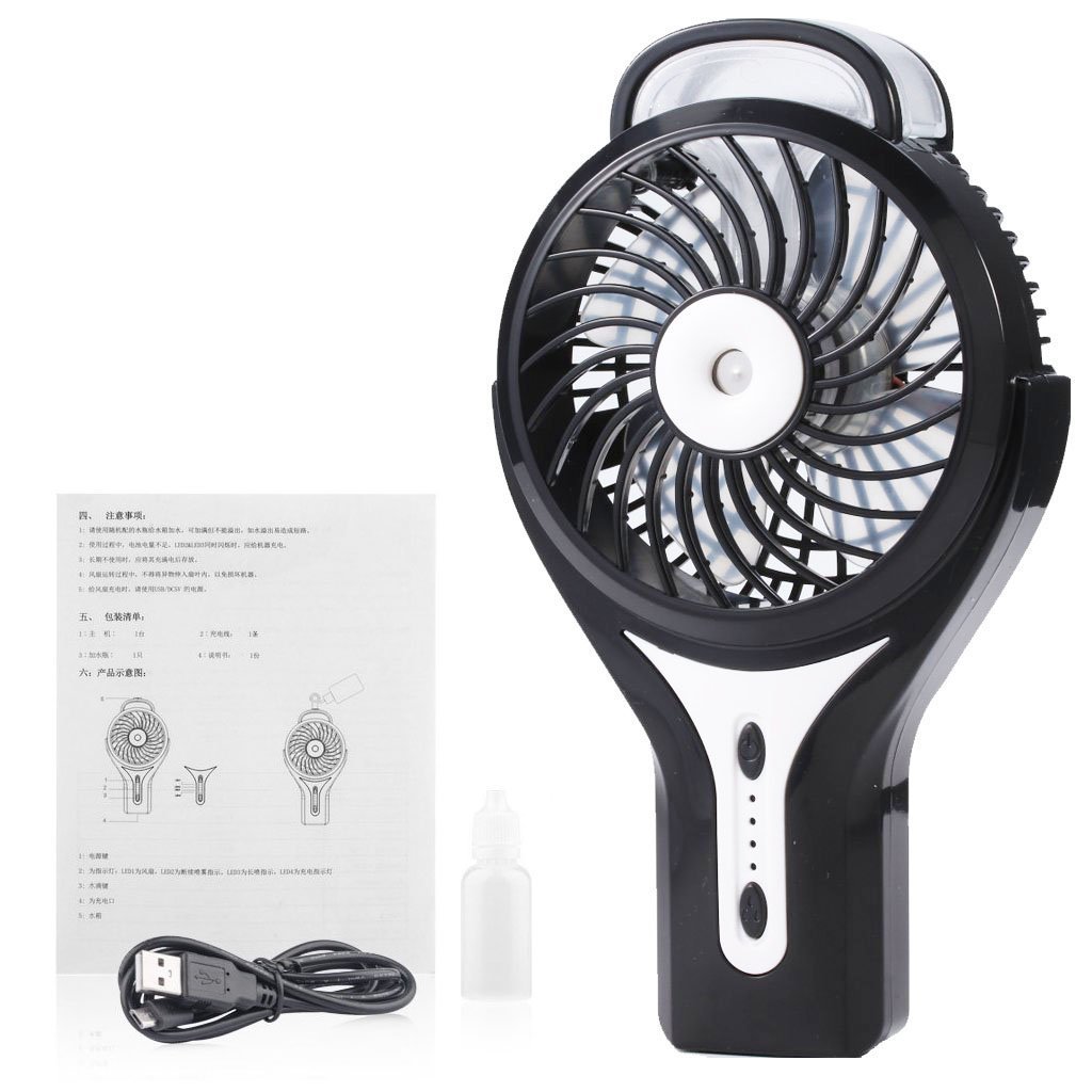 IKKEGOL Mini Portable Wireless Rechargeable Super Strong Wind Desk Fan ...