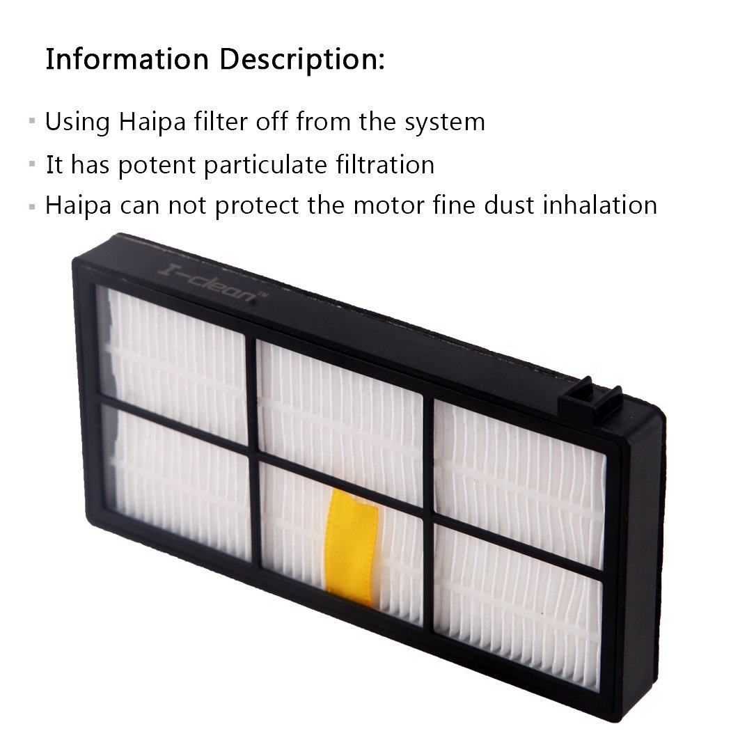 I-clean Replacement Filter for iRobot Roomba 880 870 800 980 HEPA ...