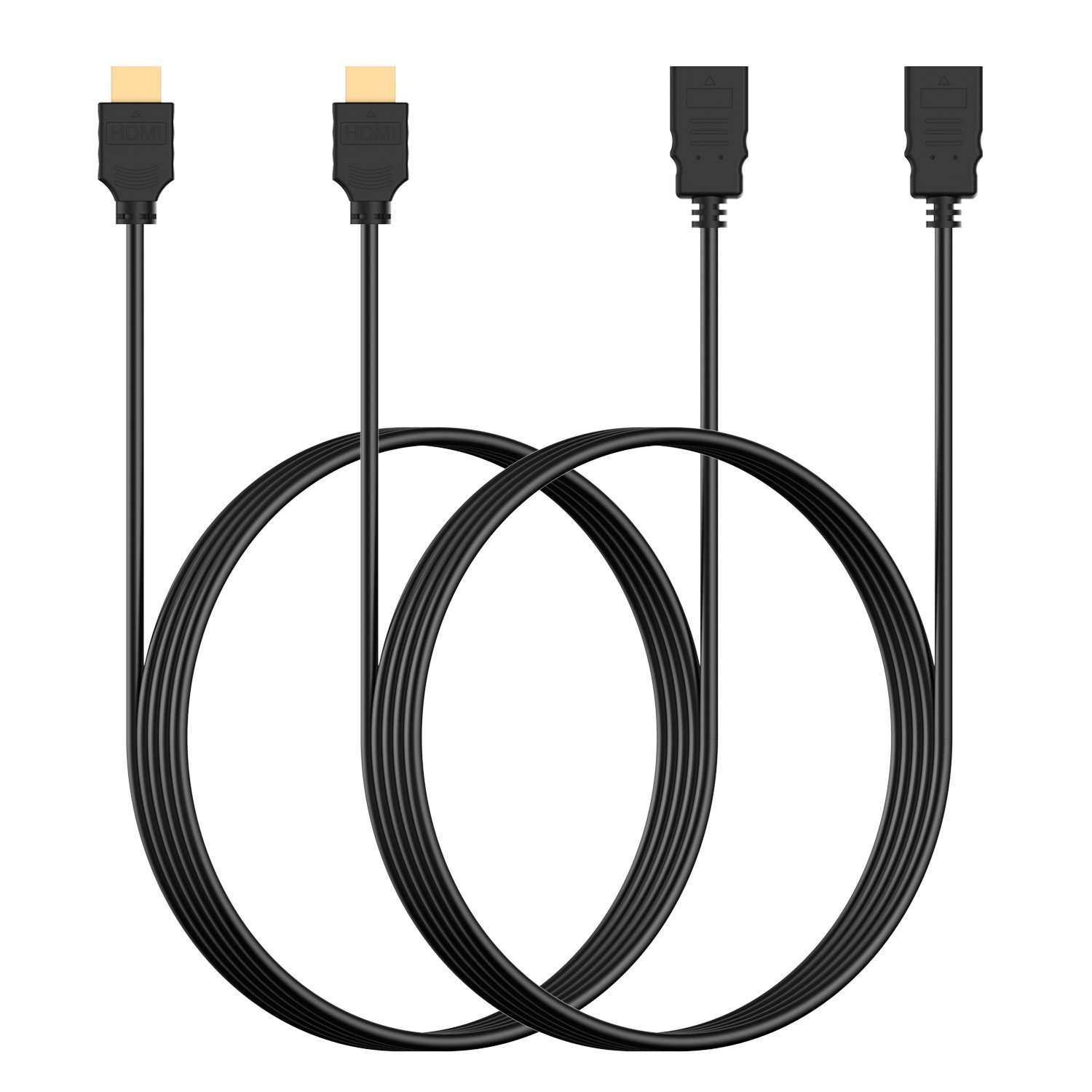 HDMI Extension Cable, Rankie 2-Pack High Speed HDMI Extension Cable ...