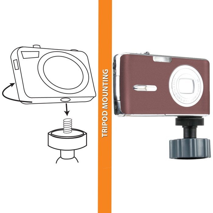 Action Camera Ski Pole Mount with 2 MicroFiber Cloths by USA Gear ...