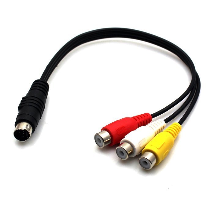 HENGSHENG® 25cm S-Video 7-Pin to 3-RCA female RGB Component Cable ...