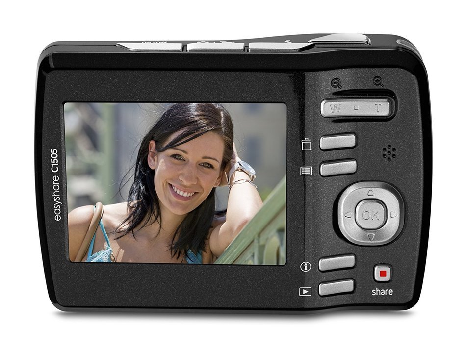 Kodak Easyshare C1505 12 MP Digital Camera with 5x Digital Zoom - Black ...