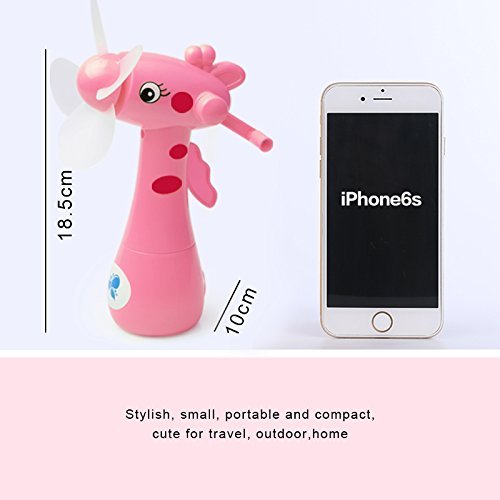 GOUP 2-PACK Summer Four Soft Fan Blades Spray Water Fans + Strong Wind ...