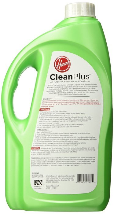 Hoover CLEANPLUS 2X 64oz Carpet Cleaner and Deodorizer, AH30330 free ...