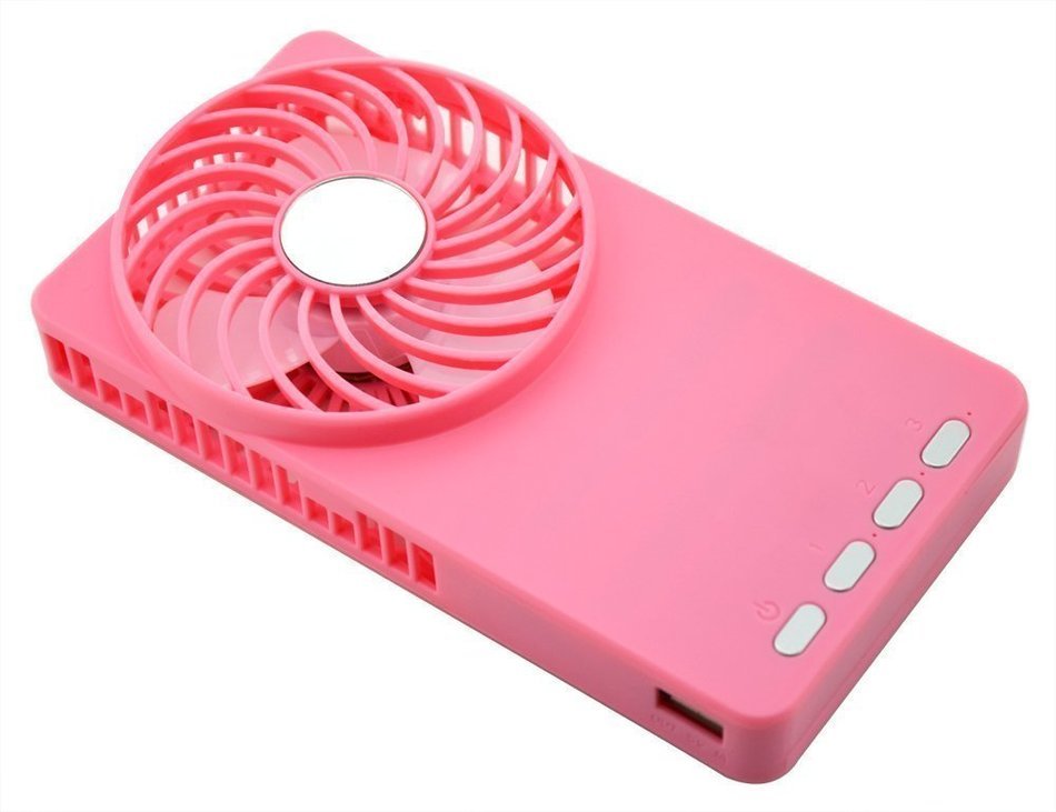 Happy-top® 3 Speeds Portable Mini USB Desktop Fan Rechargeable ...