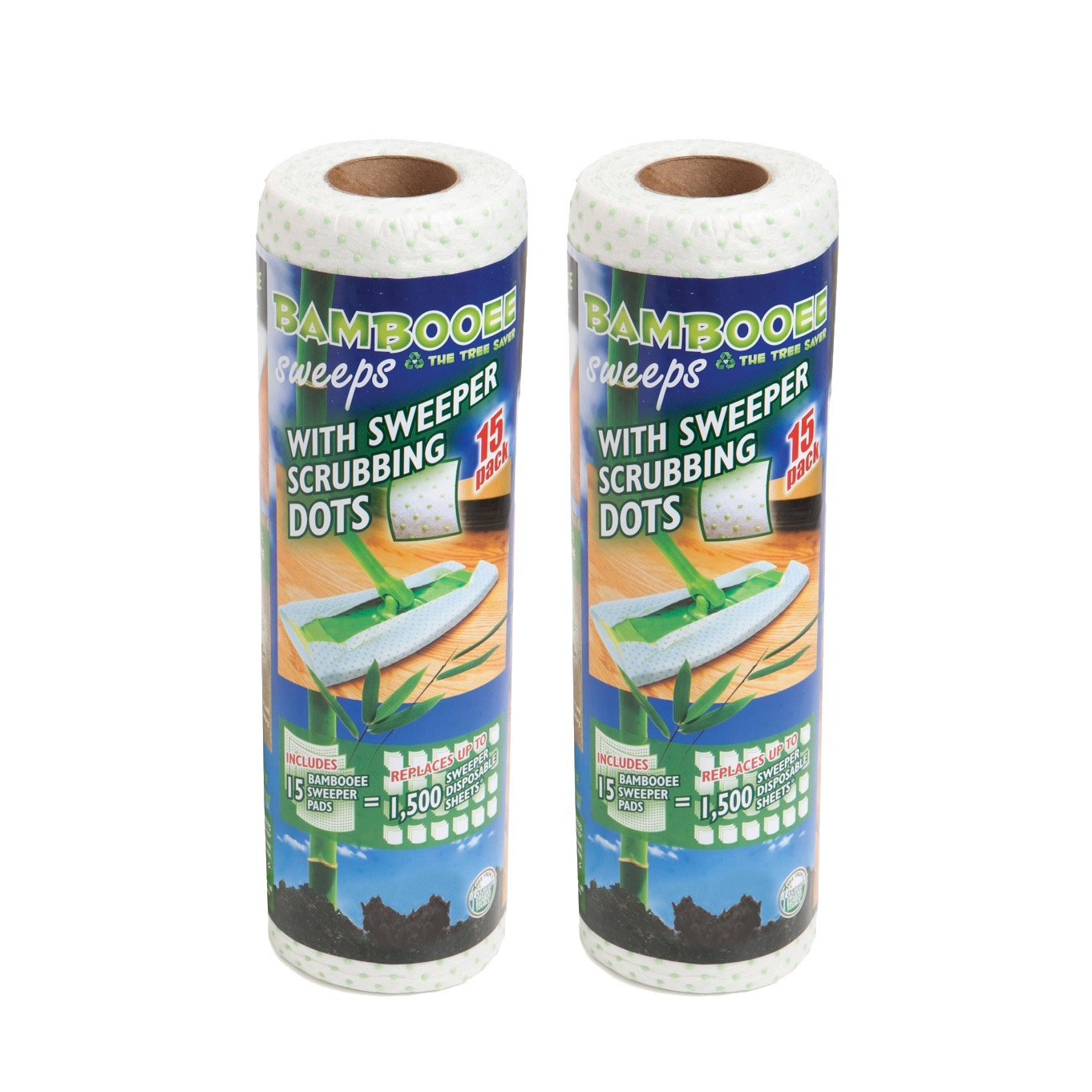 Bambooee Reusable Bamboo Sweeper Sheets with Sweeper Scrubbing Dots N3 ...