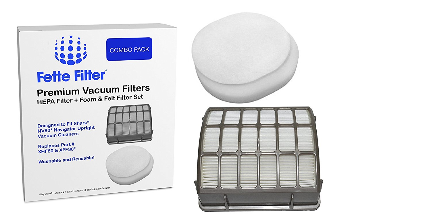 Shark NV80 HEPA Filter and Foam & Filter Kit - Part # XHF80 & XFF80 ...