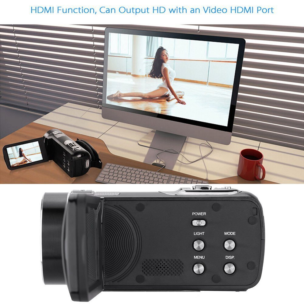 Wireless Home Camcorder 1080p Full Hd Lcd Rotation Touchscreen Video Recorder 24 Mega Pixels 