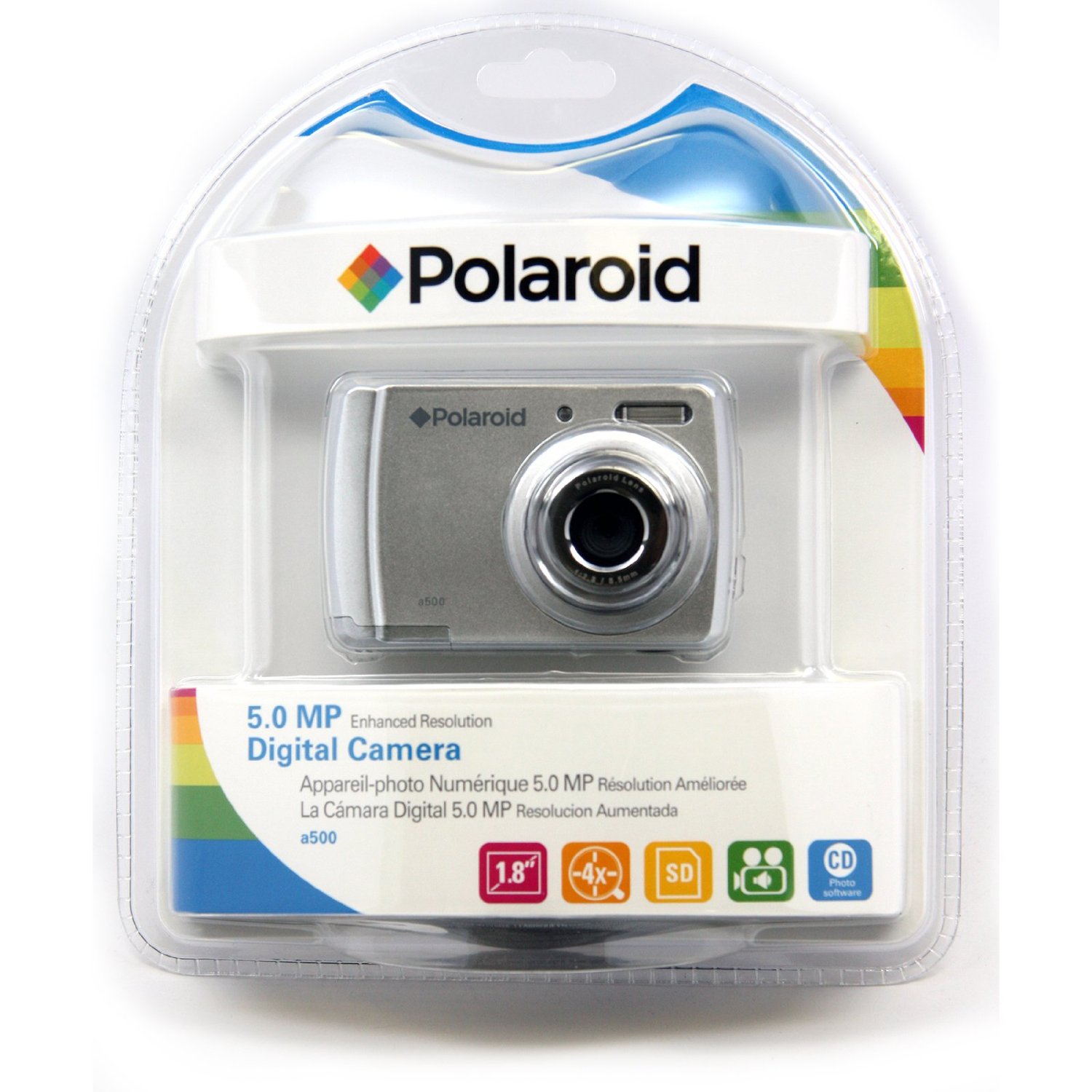 Polaroid CAA-500VC 5MP CMOS Digital Camera with 1.8-Inch LCD Display ...