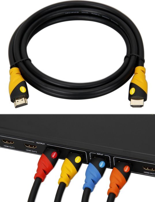 POLOK HDMI Cable 6.5 ft Prime High Speed 1080P, 3D, HDMI 1.4, HD TV ...