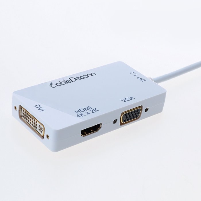 CableDeconn Mini DisplayPort Adapter, 3-in-1 Mini DisplayPort to DVI ...