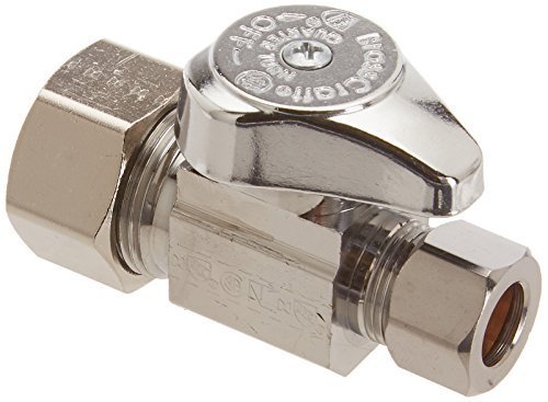 Brasscraft G2CR14X C 1/2 Nom. by 3/8 OD Straight Stop Lead-Free, Chrome ...