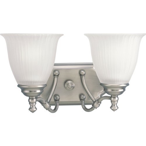 Progress Lighting P2730-81 2-Light Bath Bracket, Antique Nickel by ...