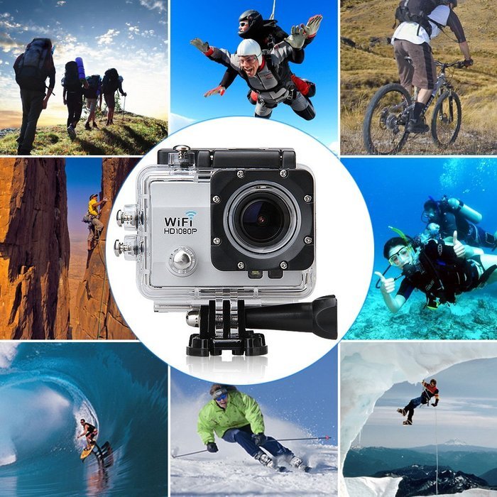 Excelvan Q5 12MP Mini Wifi Action Sports Camera with 2-Inch HD LCD 170 ...