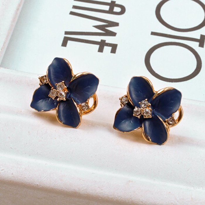 KAKA(TM) Women Girl Korean Stylish Black Four-leaf Glass Pearl Beauty ...