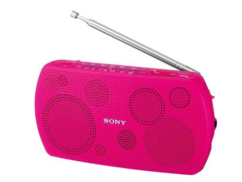 Pink SONY stereo portable radio SRF-18 / P free image download