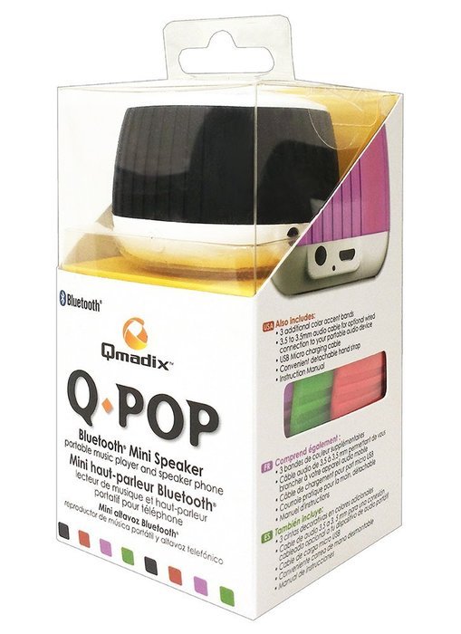 Qmadix QPOP Bluetooth Mini Speaker - Retail Packaging (Black) N2 free ...