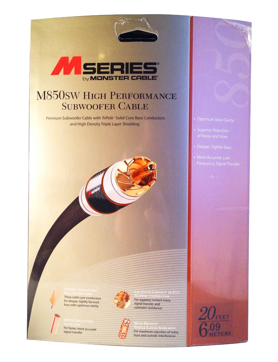 Monster M850 SW-12 12 feet M-Series 850 Subwoofer Cable free image download