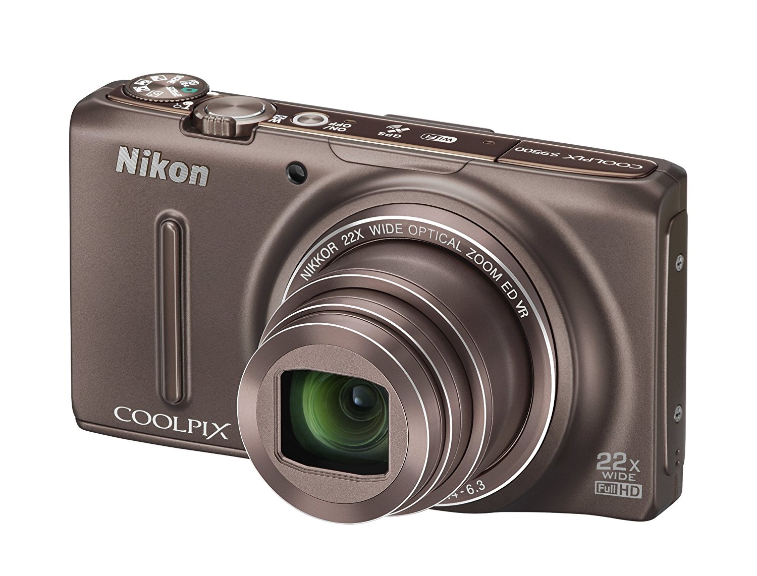 Nikon 2013 Coolpix S9500 Digital Camera brown 18.1 MP 22x ...