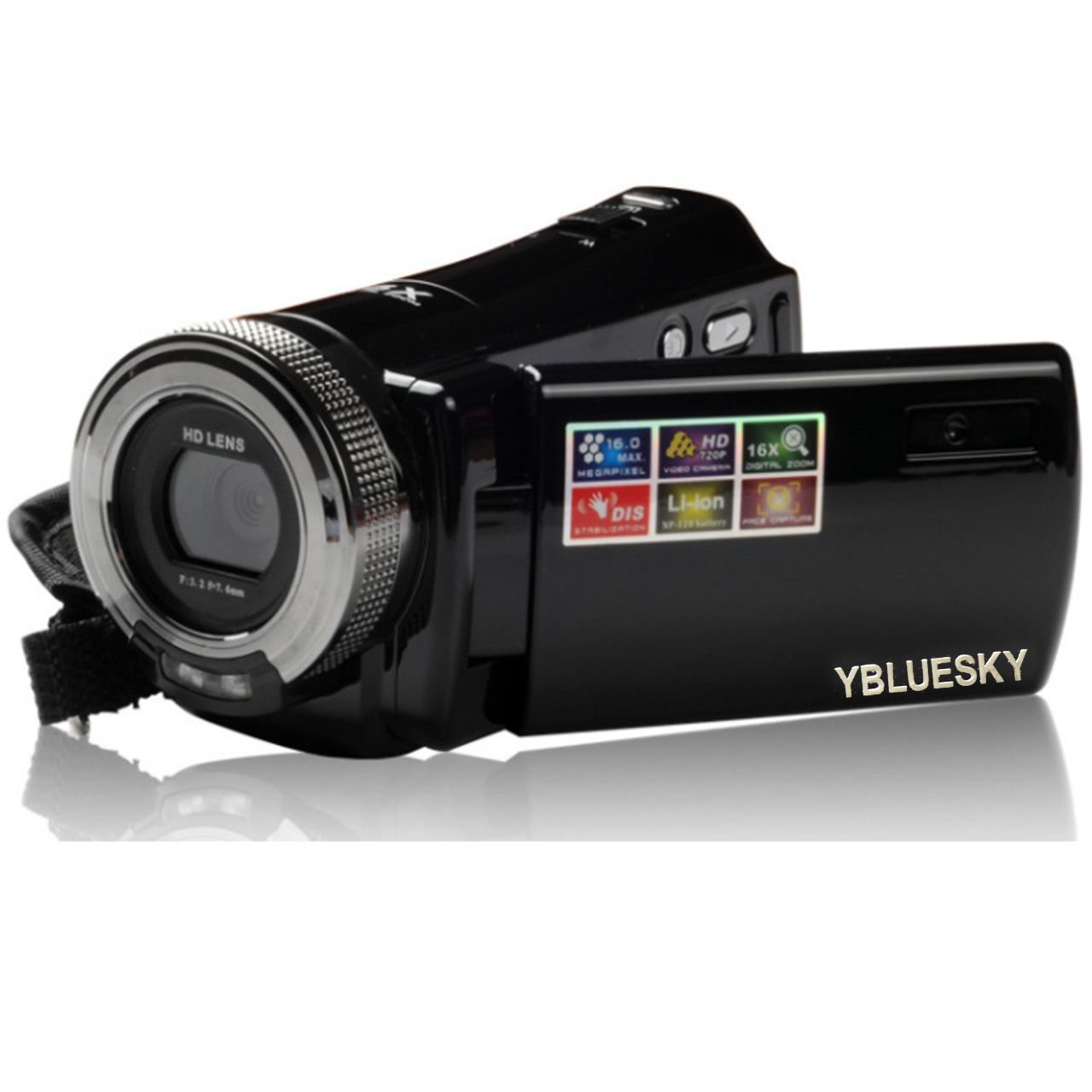 Y-blue Sky HDMI 720p 2.7 Inch TFT LCD Rotation Digital Video Camcorder ...
