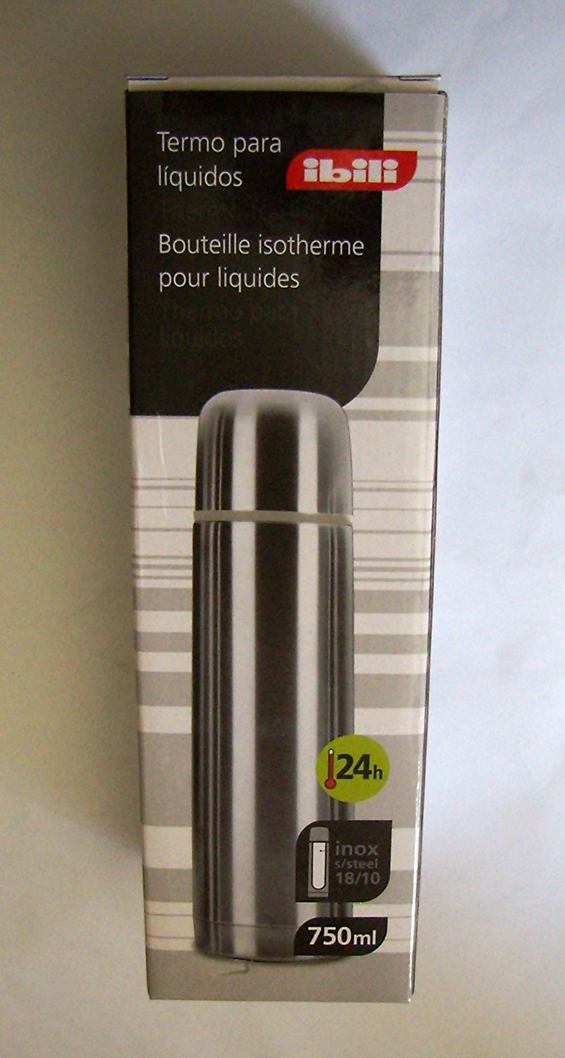 IBILI - ref: 753807 Stainless steel THERMO FOR LIQUIDS 750 ml / 25.36oz ...
