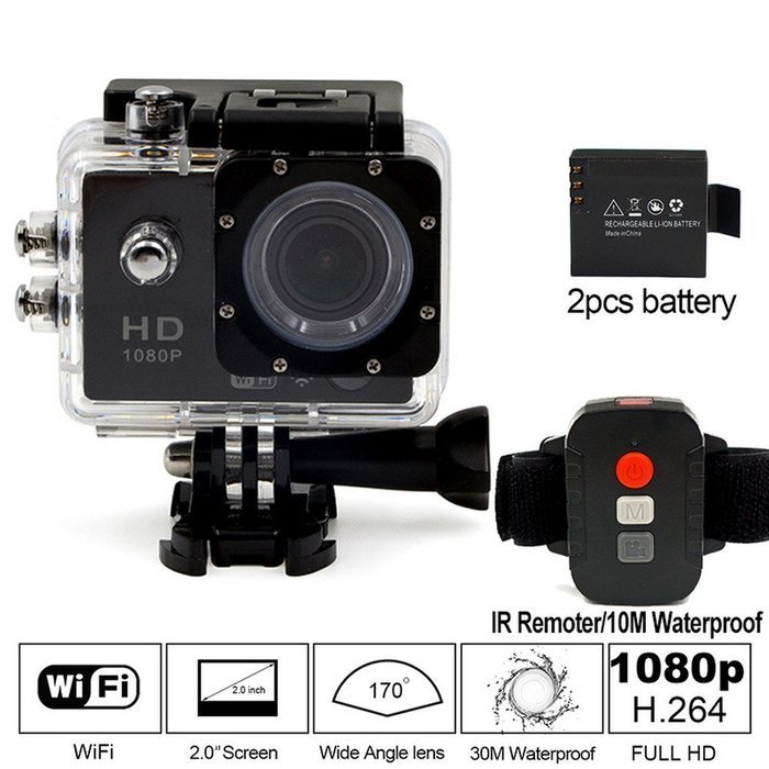 Besteye 2.0inch WIIFI Action Camera SONY Sensor with 32GB TF Card IR ...