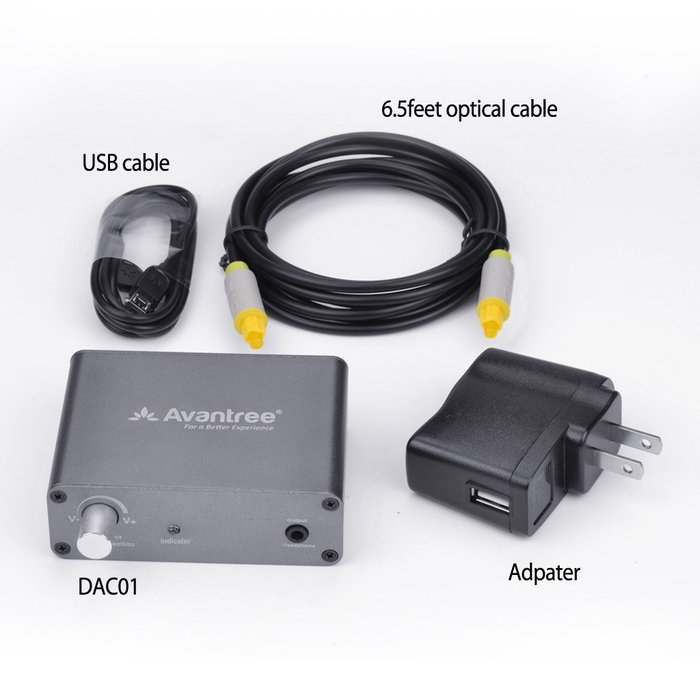 Avantree DAC Digital to Analog Audio Converter Adapter with 6.5ft ...