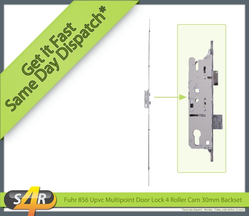 Fuhr 856 Upvc Door Lock 4 Roller Cam 30mm Backset Multipoint by Fuhr N4 ...