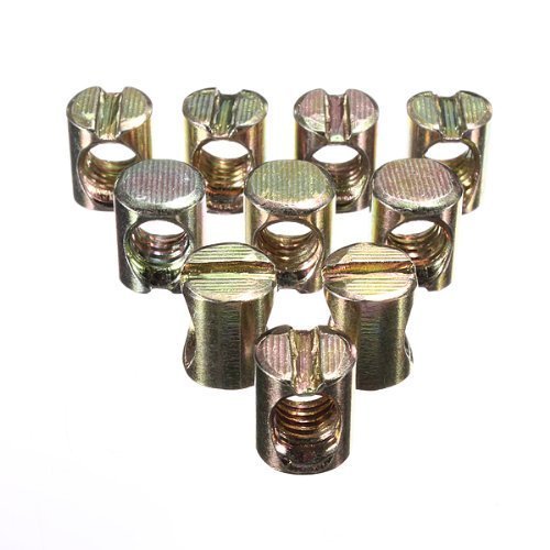 Water & Wood 10pcs M8 Barrel Bolts Cross Dowel Slotted Furniture Nut ...