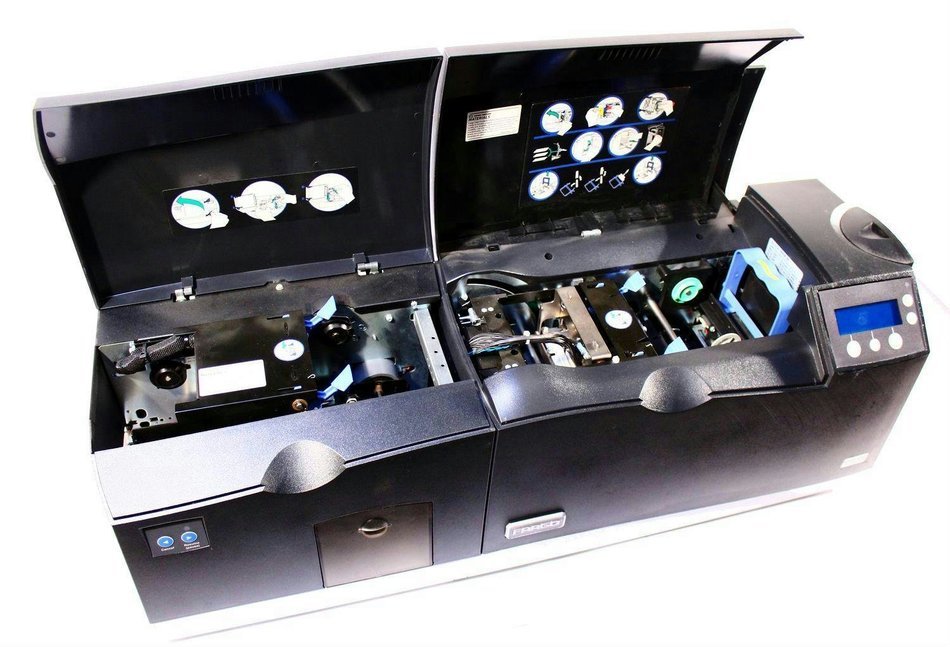 Fargo 91800 DTC 550 Color Dye-Sublimation/Thermal Resin ID Card Printer ...