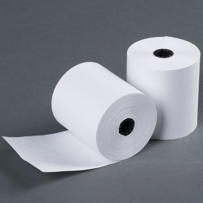 3" 150' FT 1 Ply Bond Paper (50 Rolls) Kitchen Printer Paper from ...