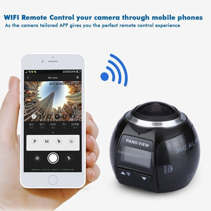 Excelvan V1 Waterproof WIFI 3K 30FPS 16MP Sport Action Camera 360 ...